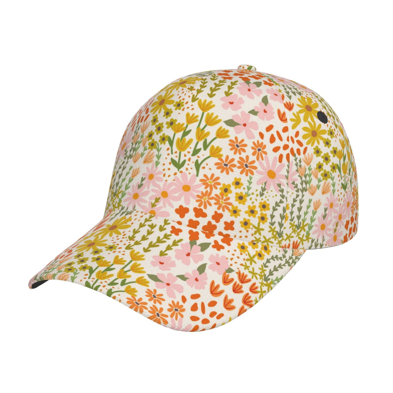 Balery wild meadow flowers Pattern Baseball Cap Adjustable Size for ...