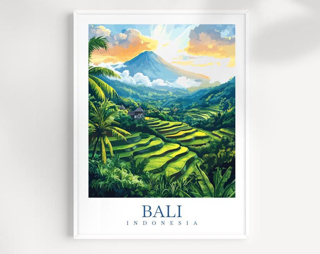 Bali Art Travel Print Wall Art Indonesia Wall Hanging Home Décor Bali ...