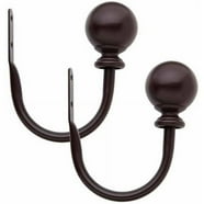 Decopolitan 1" Diameter Ball Telescoping Drapery Rod Set 72-144" Bronze ...