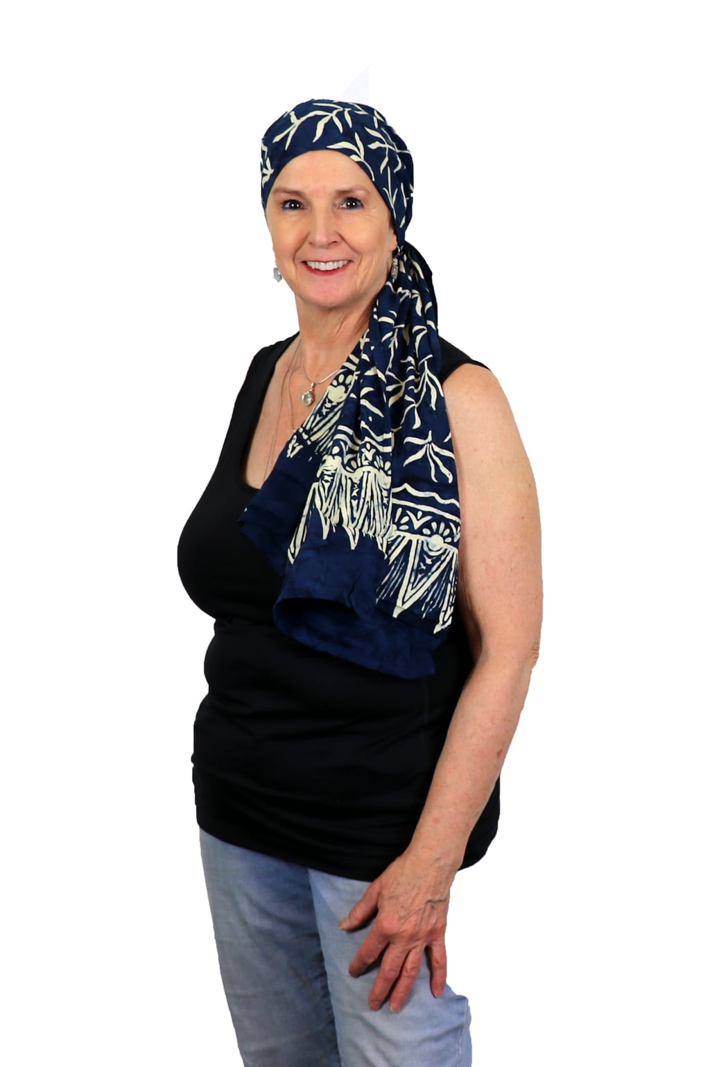 Bali Batik Long Head Scarf for Women Cancer Headwear Chemo Scarves Head ...