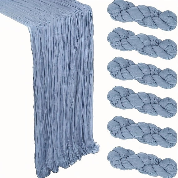 Bali Cheesecloth Table Runners 6-Pack | 10' Bohemian Style | Clear ...