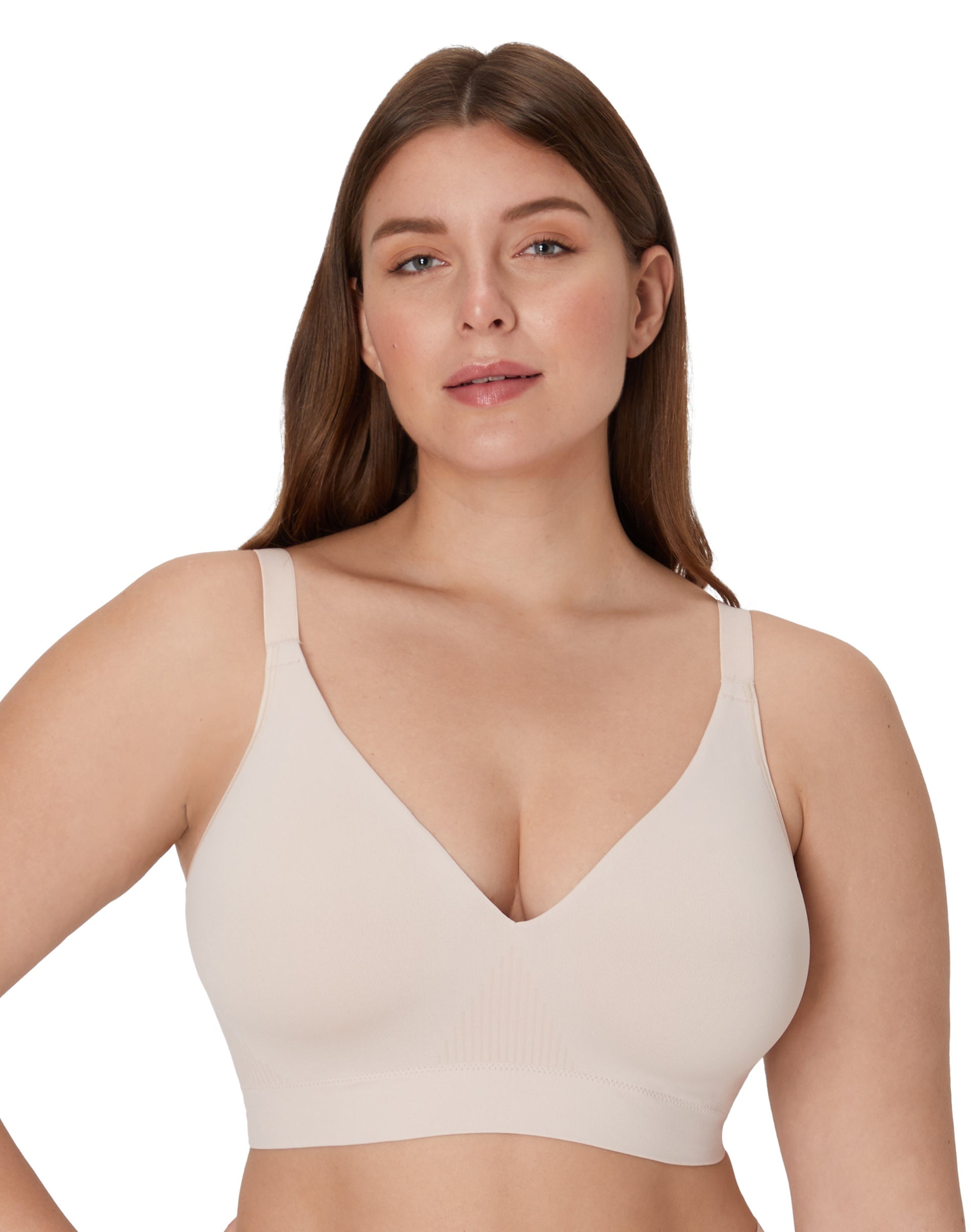 Bali Comfort Revolution Modern Seamless Wirefree Bra Sandshell L - Walmart.com