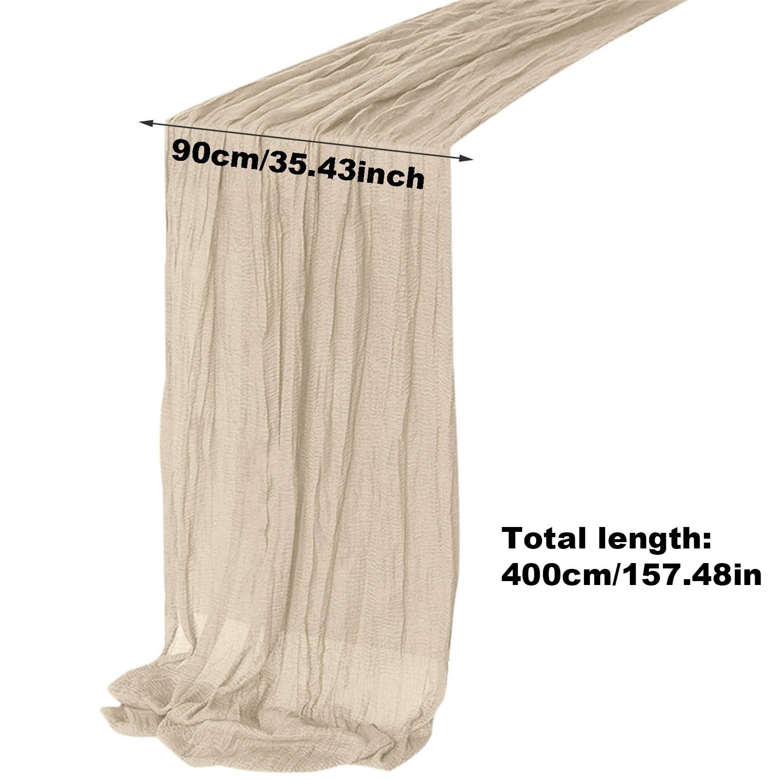 Bali Crepe Cloth Table Runner (90*400Cm), Hilingoto Cheesecloth Table ...