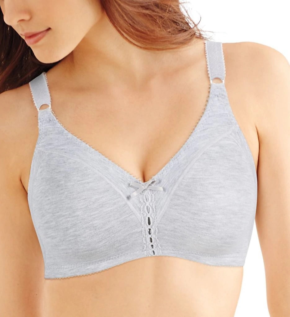 Bali HEATHER GREY Double Support Cotton Wire-Free Bra, US 34D, UK 34D NWOT - Walmart.com