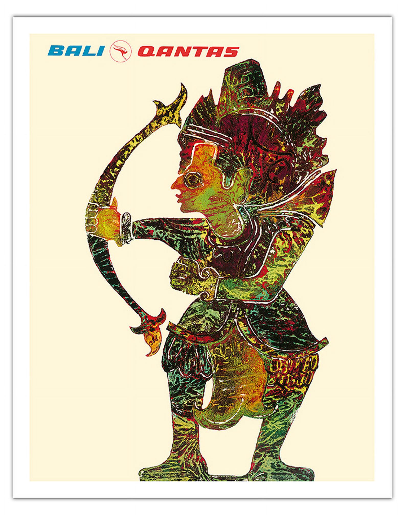 Bali Indonesia - Shadow Puppet (Wayang) - Qantas Airways - Vintage ...