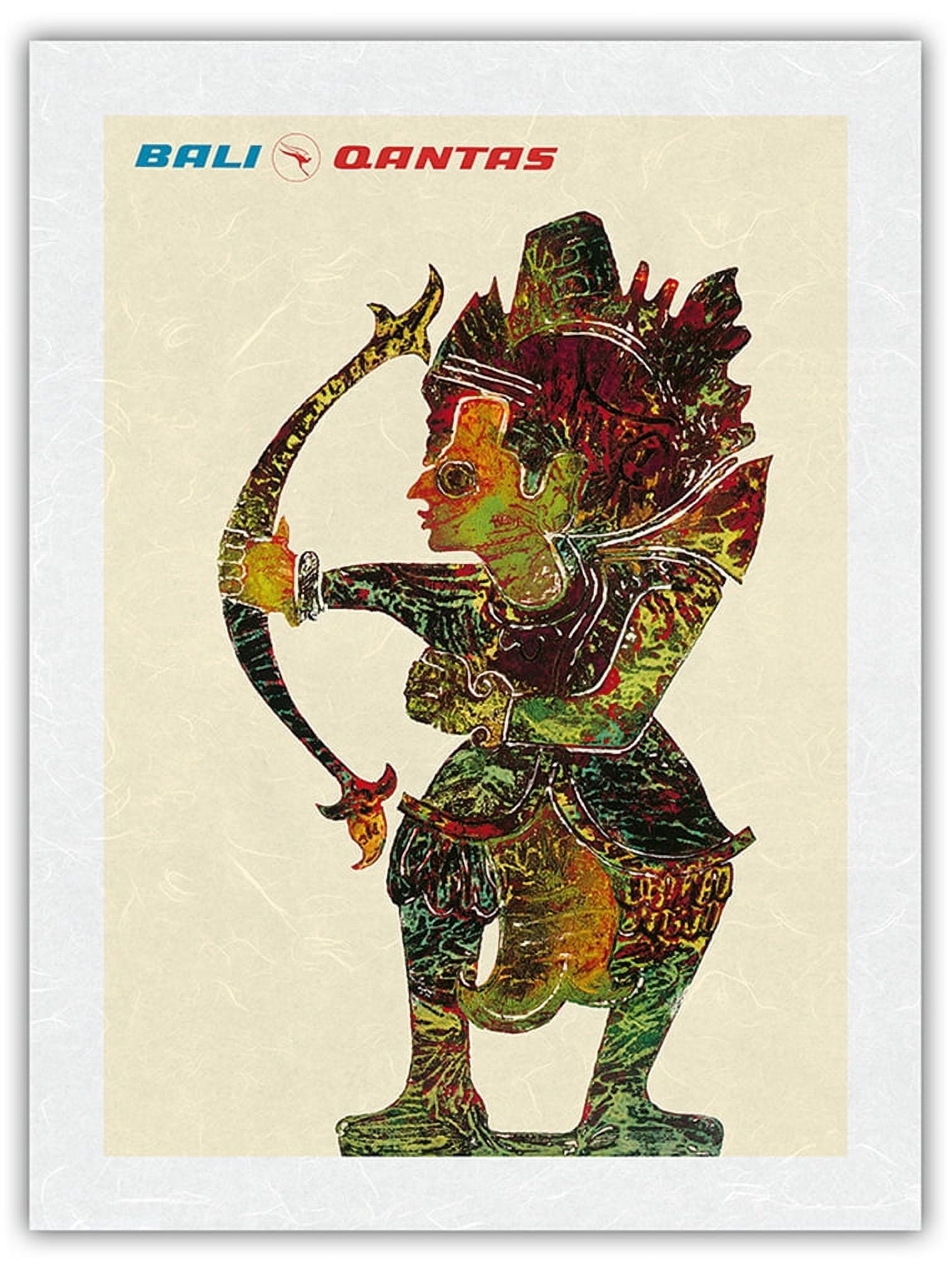 Bali Indonesia - Shadow Puppet (Wayang) - Qantas Airways - Vintage ...