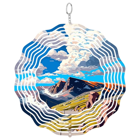 Bali Indonesia Temple Gate 3D Wind Spinner Metal Yard Art Hanging Decor ...