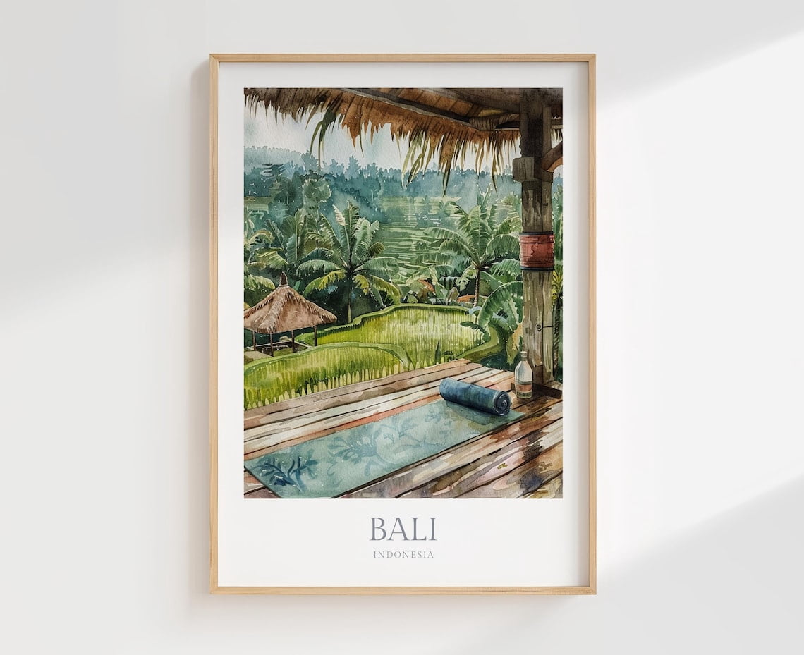 Bali Indonesia Wall Art Poster Home Decor Meditation Spot Poster ...