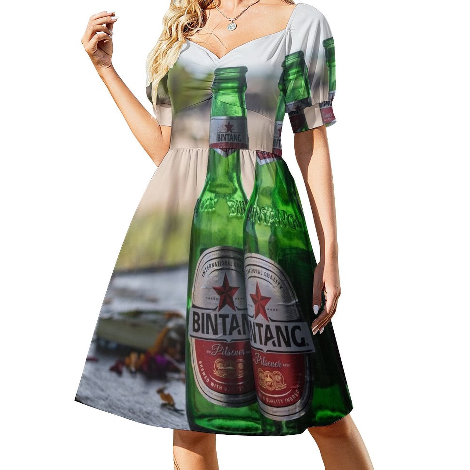 Bali Indsia Bintang Beer Dress Women's summer long dress evening ...