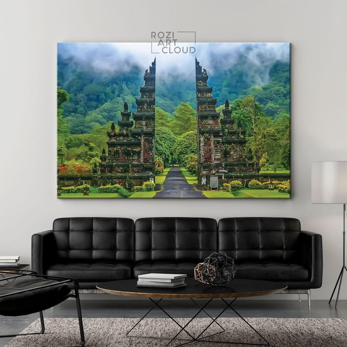 Bali Lempuyang Luhur Temple Classic Landscape Art Poster, Stretched ...