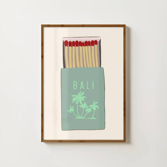 Bali Matchbox Print Bali Travel Bali Wall Art Indonesia Art Bali ...