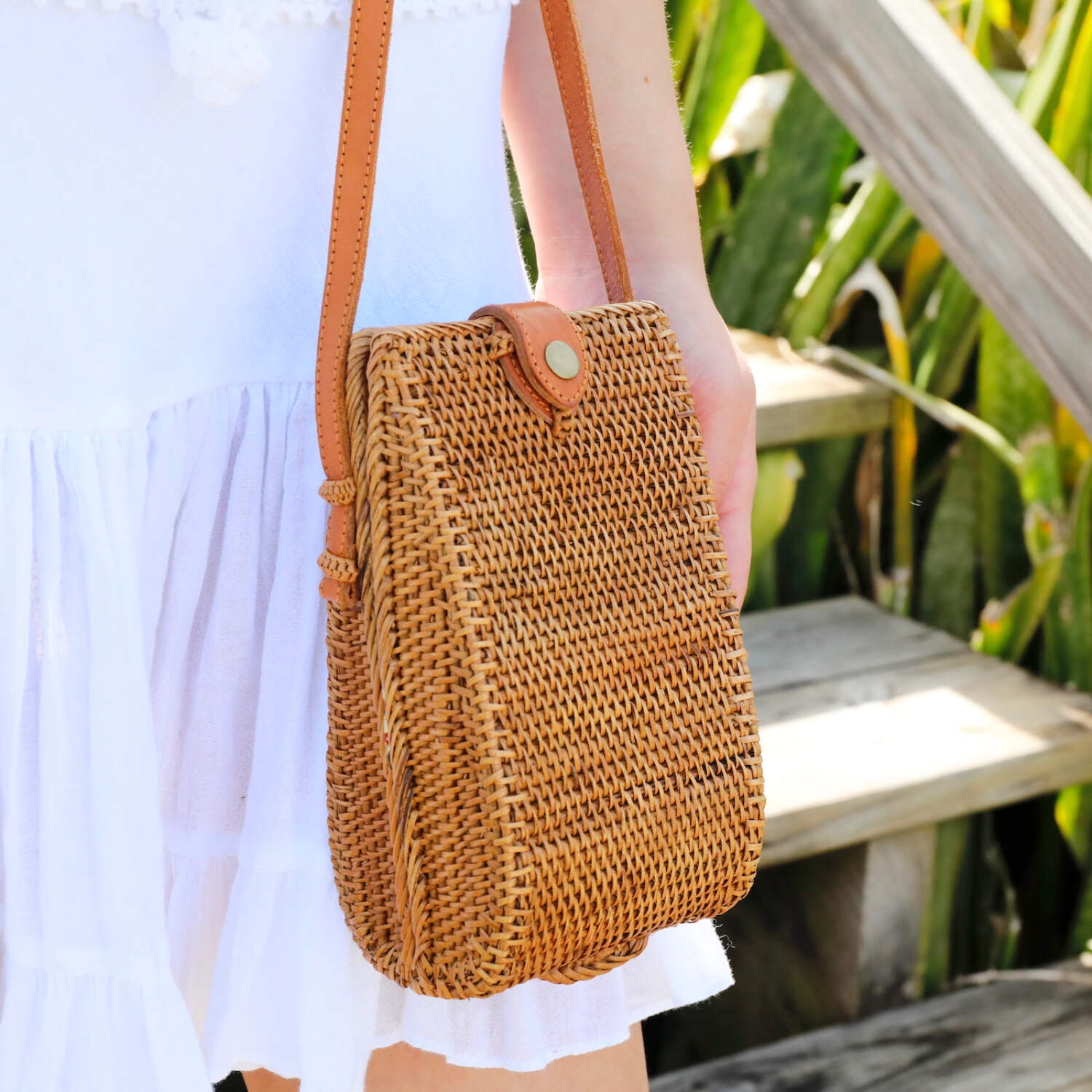 Bali Rattan Crossbody Bag - Alyssa - Walmart.com
