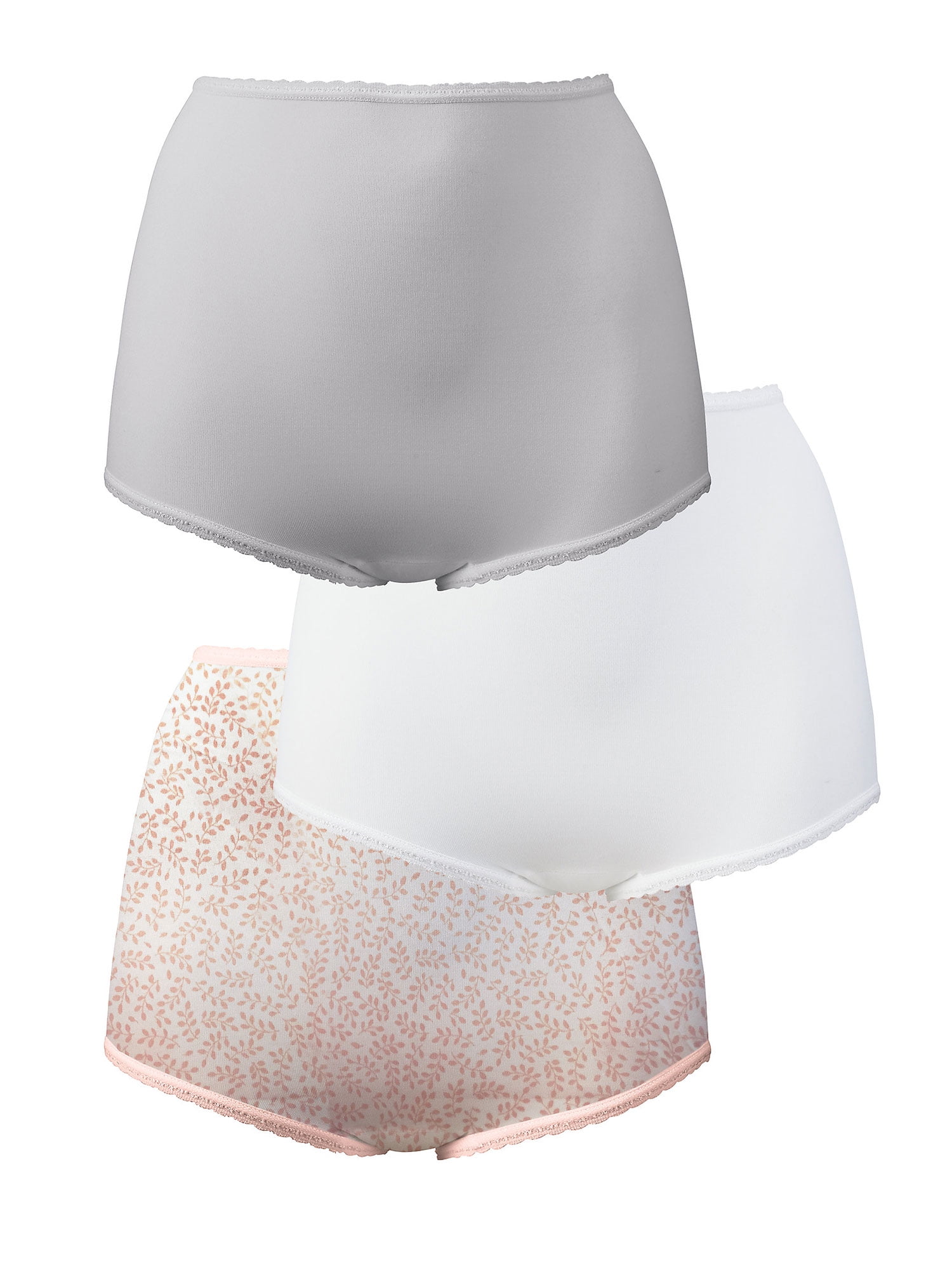 Bali-Bali Skimp Skamp Brief 3 Pack-Slvrfilgr/Wht/Gntlpnkleafpr-10 ...