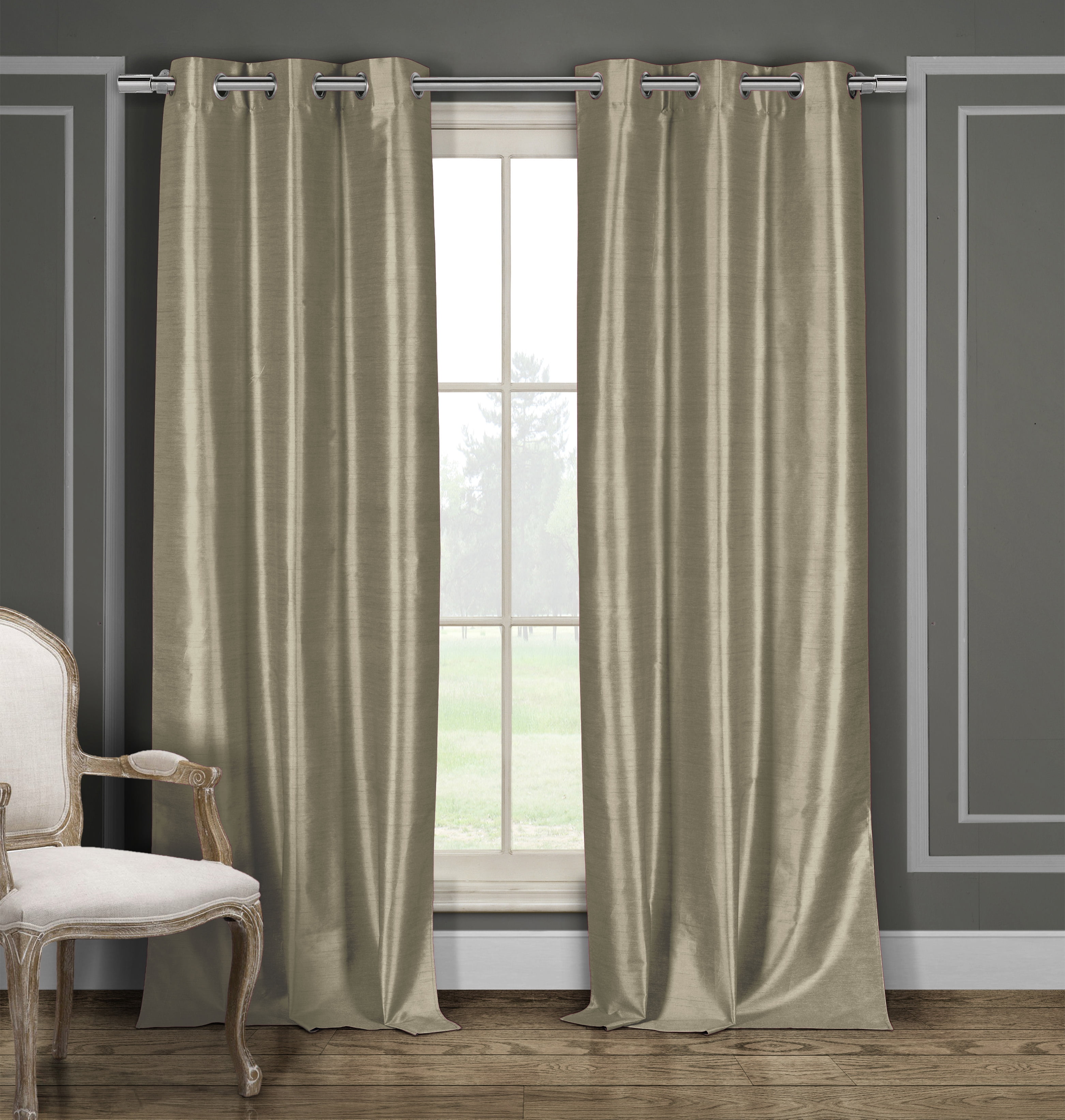 Bali Solid Window Curtain Set - Walmart.com
