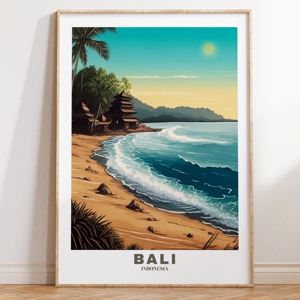 Bali Travel Print Bali Poster Indonesia Bali Beach Travel Print Trendy ...