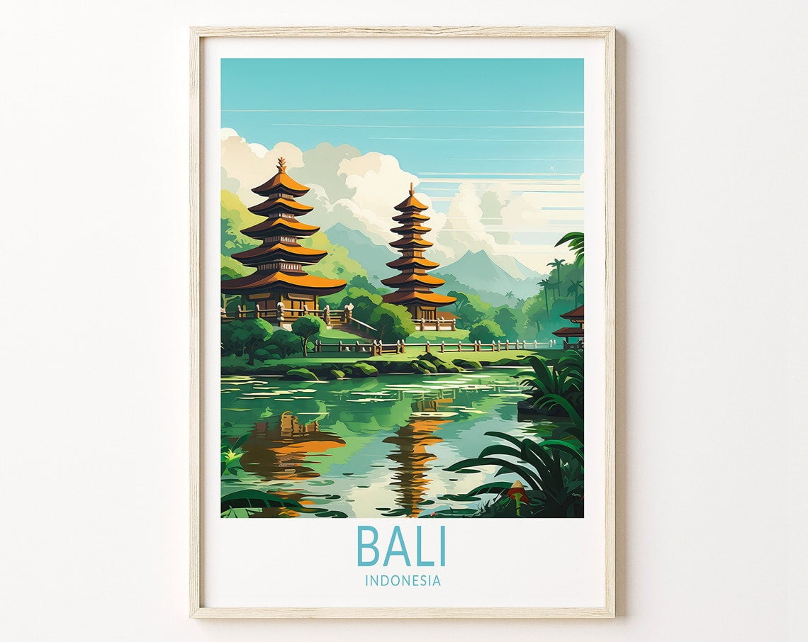 Bali Travel Print, Bali Travel Poster, Bali Island Indonesia Travel ...