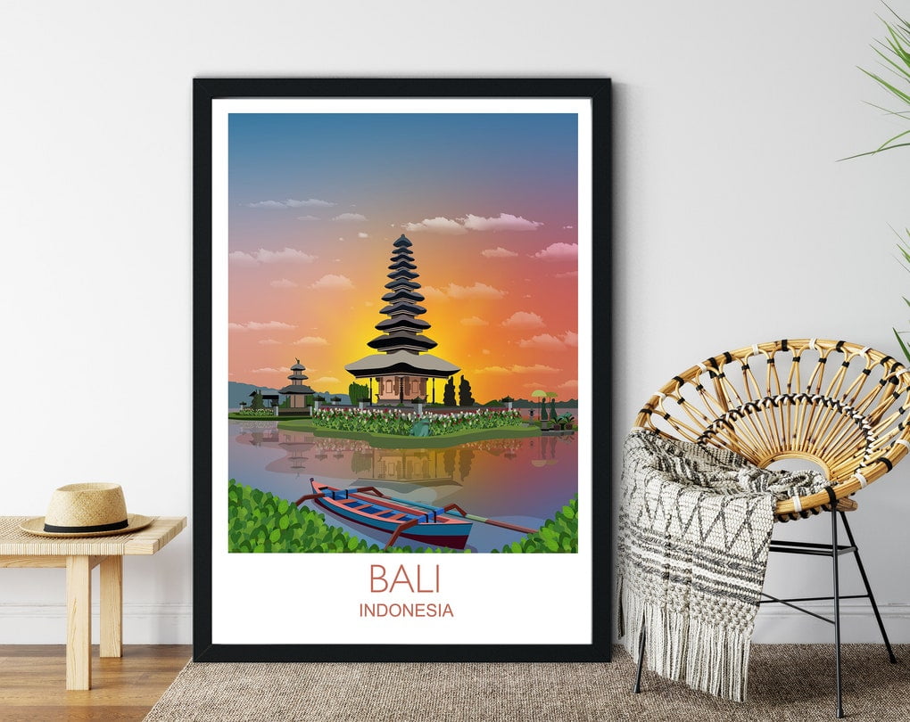 Bali Travel Print, Travel Poster Of Bali, Indonesia, Travel Poster ...