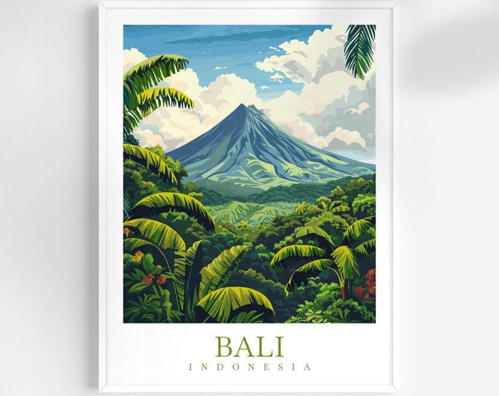 Bali Travel Print Wall Art Indonesia Wall Hanging Home Décor Bali Gift ...