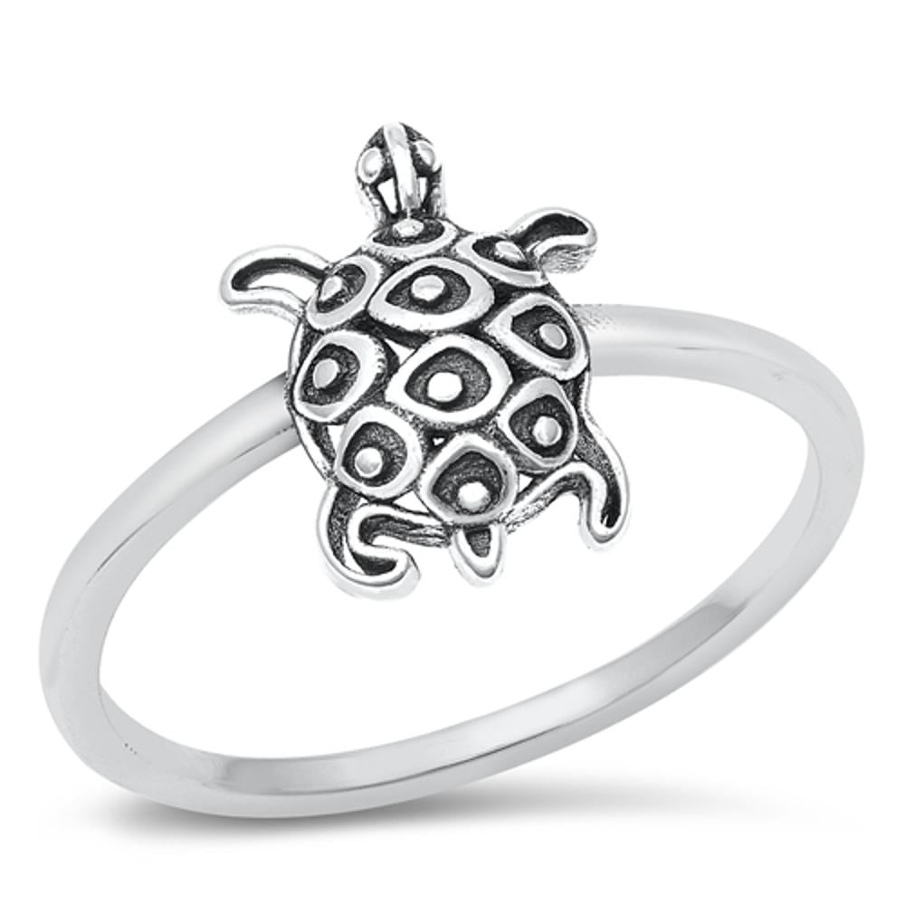 Bali Turtle Tranquility Ring .925 Sterling Silver Band Jewelry Female ...
