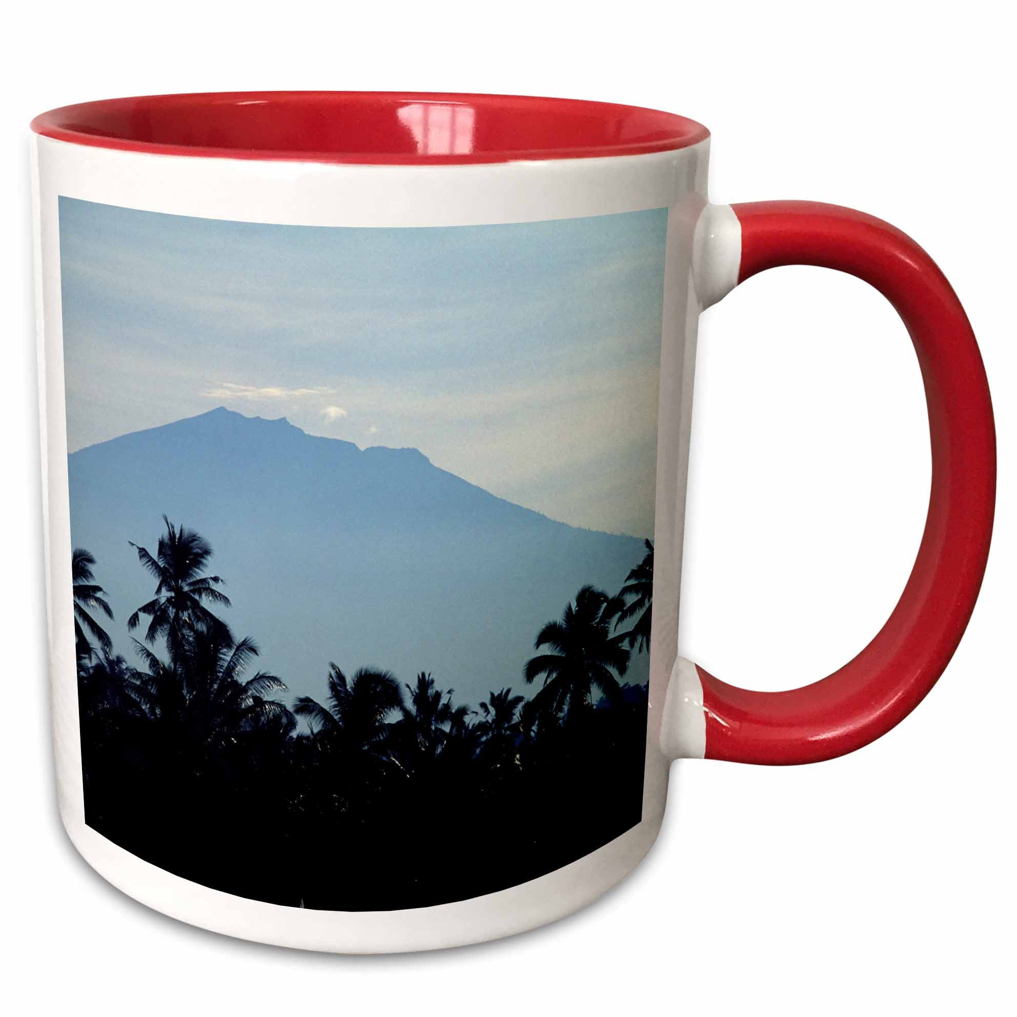 3drose, Bali, Volcano Gunung Agung, Palm Trees-as11 Jme0138 - John and ...