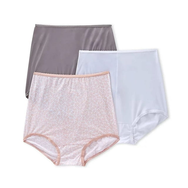 Bali Women's Skimp Skamp Brief Panties 3-Pack, Nude/Tinted Lavender ...