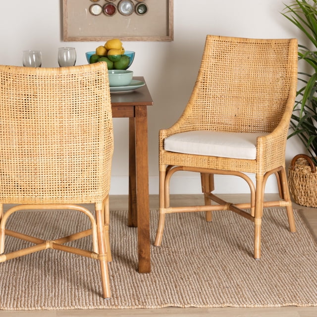 Bali & pari Bella Rattan BOHO Dining Chair, Natural Brown - Walmart.com