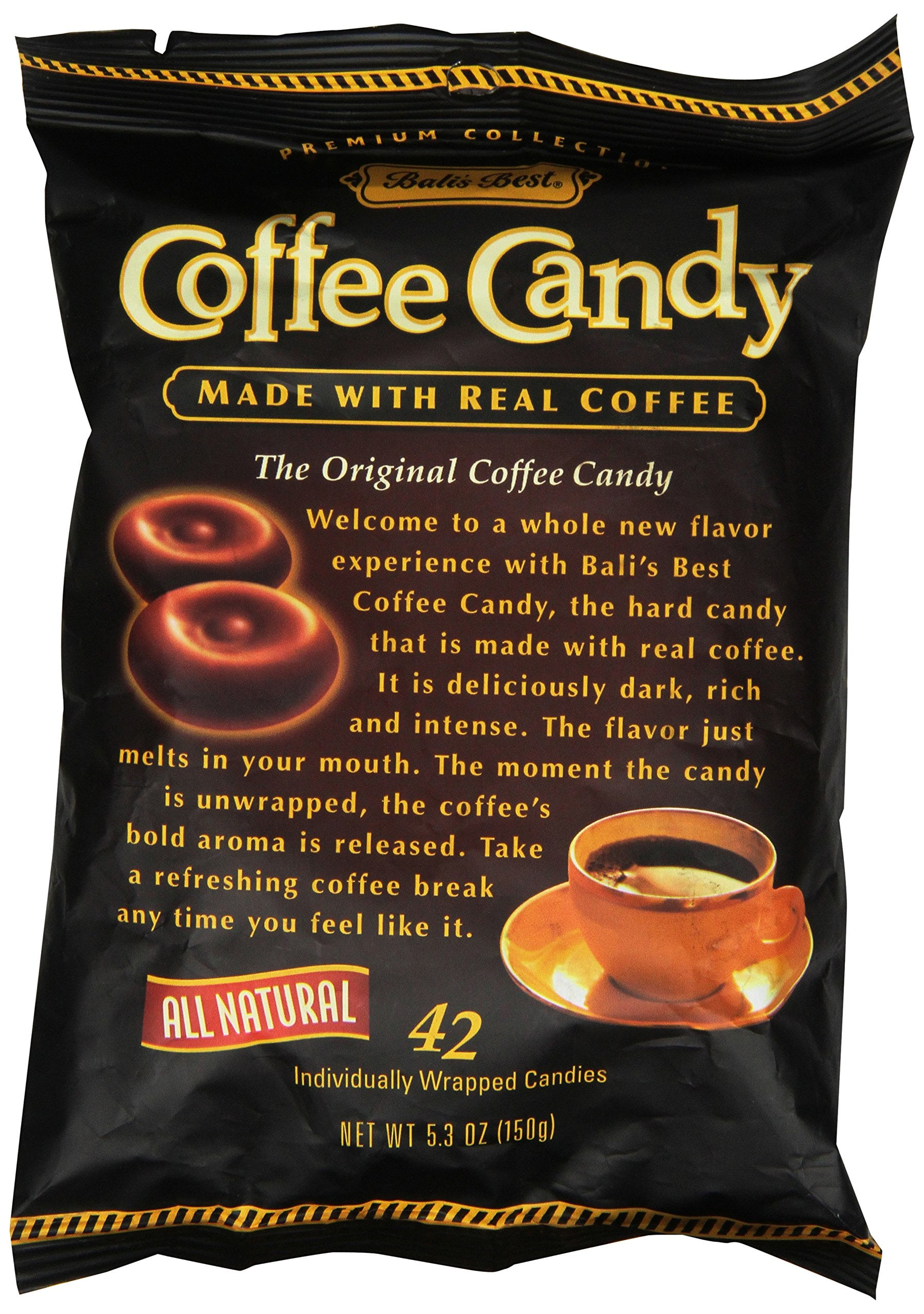 Bali's Best Coffee Candy MFF30 Individually Wrapped, 0.35pounds (42 pcs ...