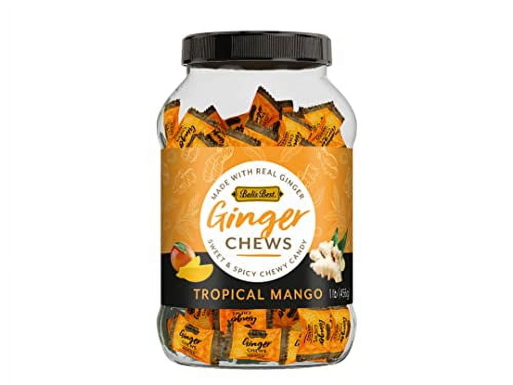 Bali's Best Ginger Chews - Tropical Mango Flavor (1lb Jar) 100% Real ...