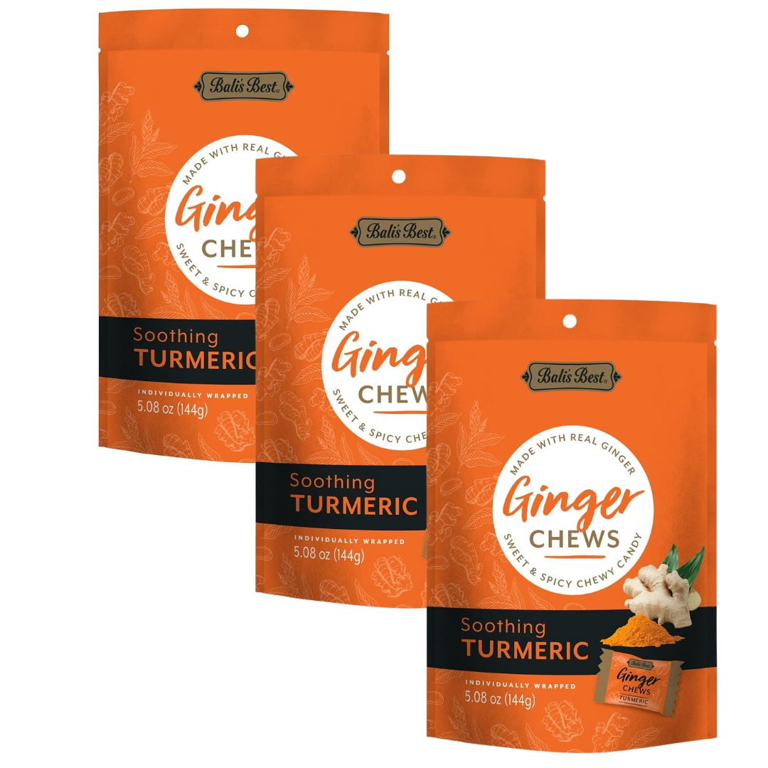 Bali's Best Soothing Tumeric Ginger Chews 5.08 oz (Pack of 2) - Walmart.com