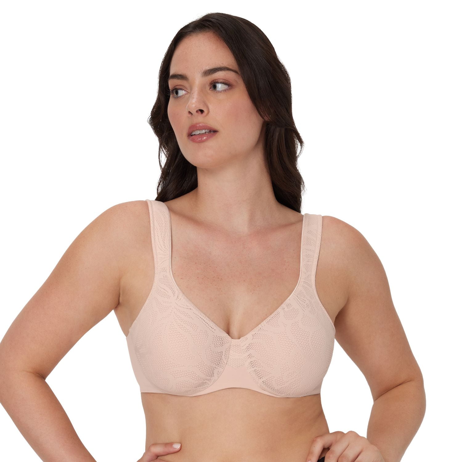 Bali®'s Coolest Smoothing Underwire Minimizer Bra DF4584 Color: Sandshell Lace Size: 36 DDD ...