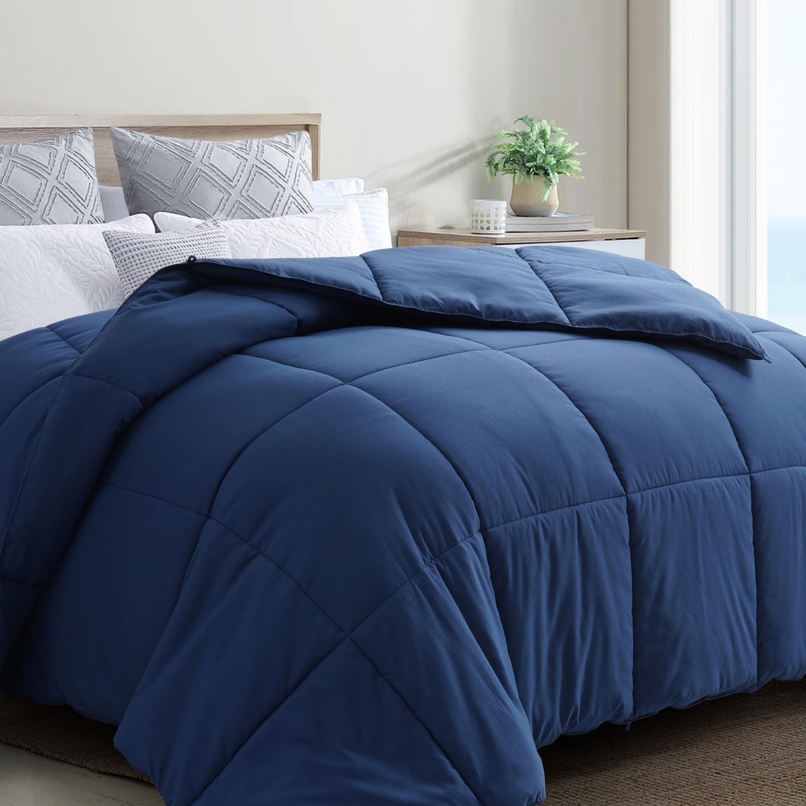 Balichun Twin Comforter Duvet Insert - All Season Navy Blue Comforters ...