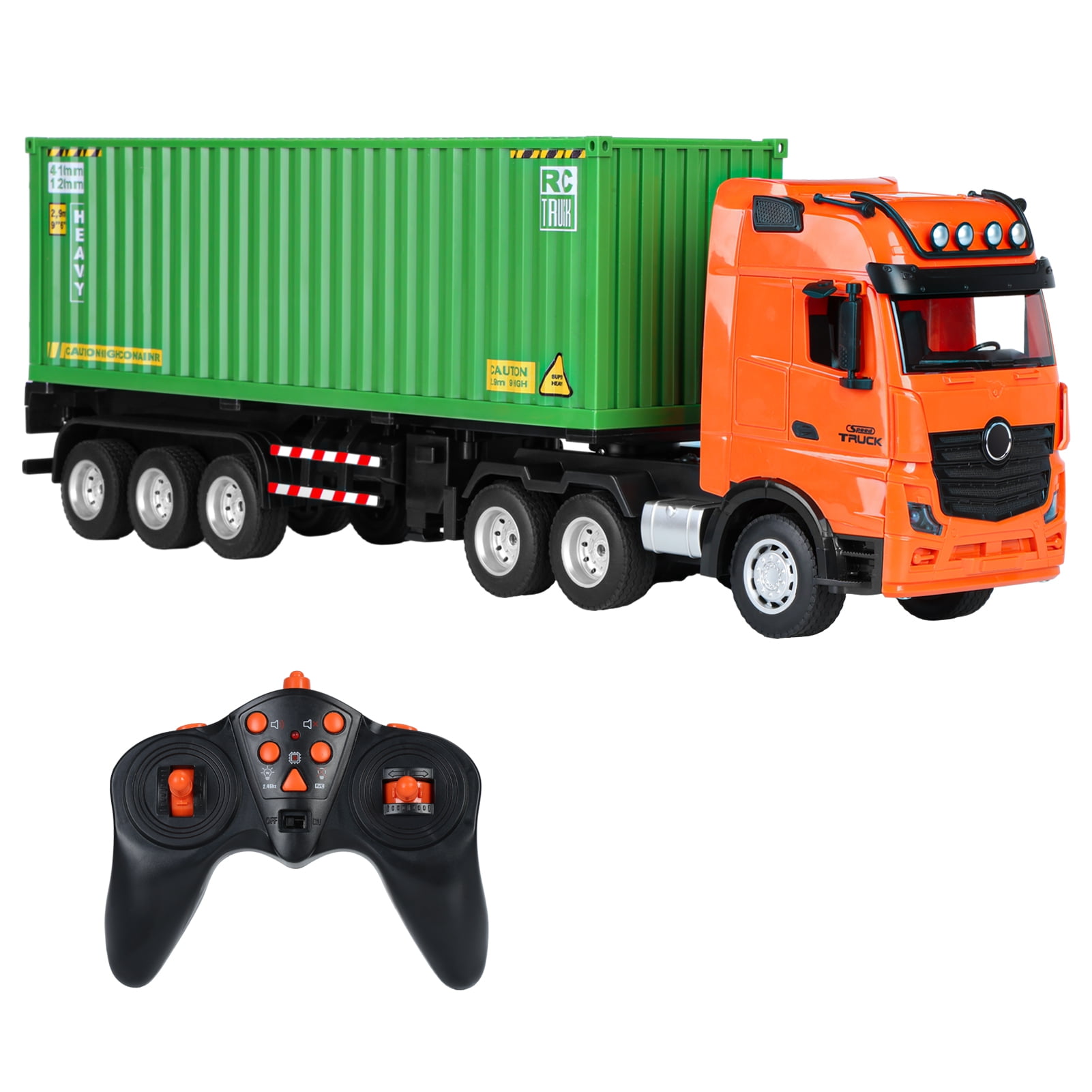Balieda 2.4GHz RC Semi Truck Toys, 9-Channel Remote Control Container ...