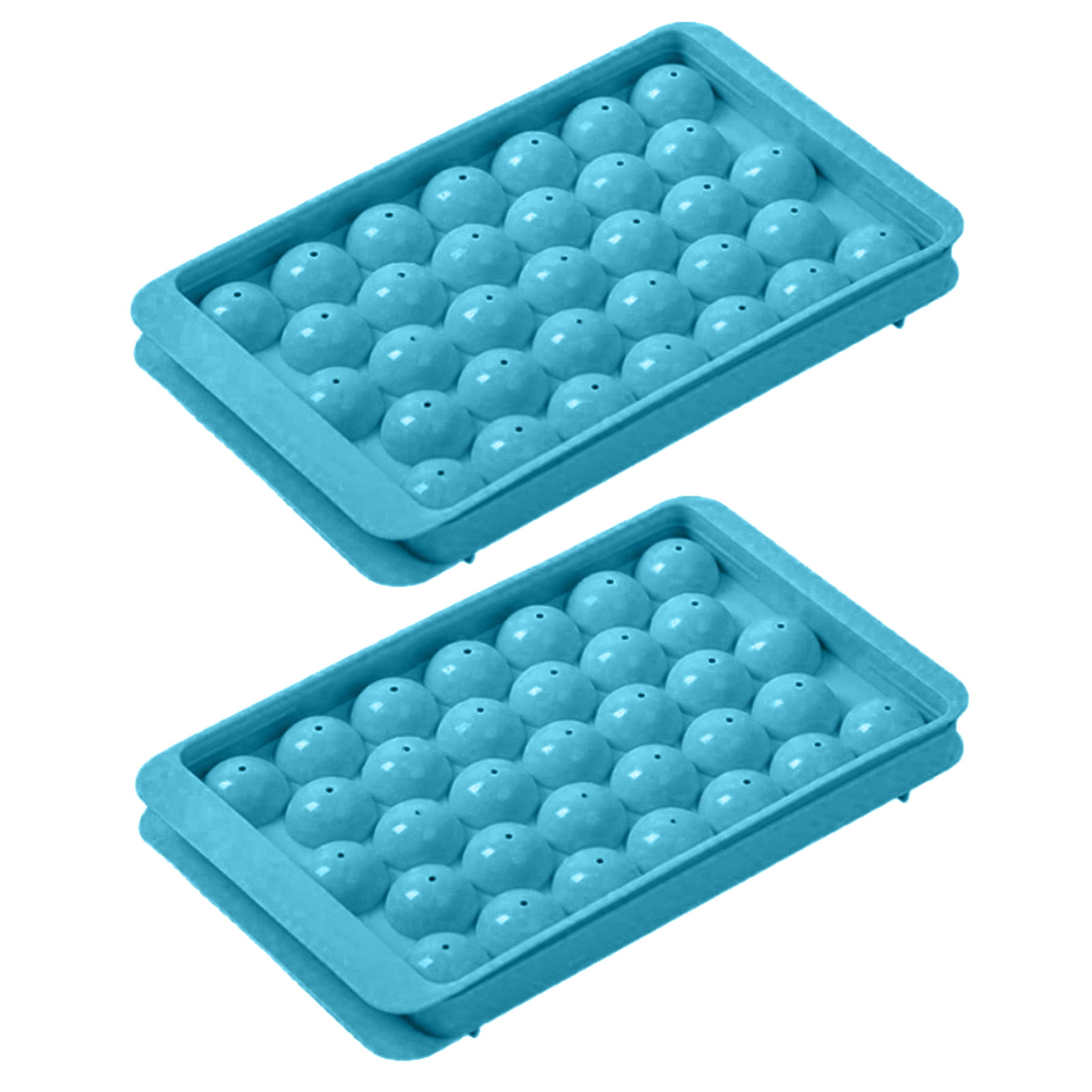Balieda 2 Pack Ice Cube Tray with Lid Round Ice Maker Ice Cube Trays ...