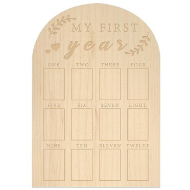 Newborn Baby 1st Year Keepsake Frame, 12-Month Milestone, Baby Shower ...