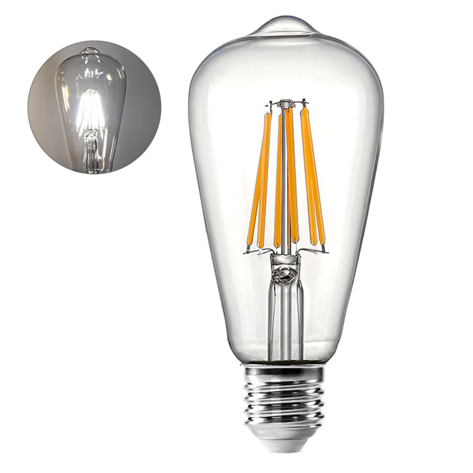 Balieda E27 LED Light Bulb 6W Edison Light Bulb Energy-saving Light ...