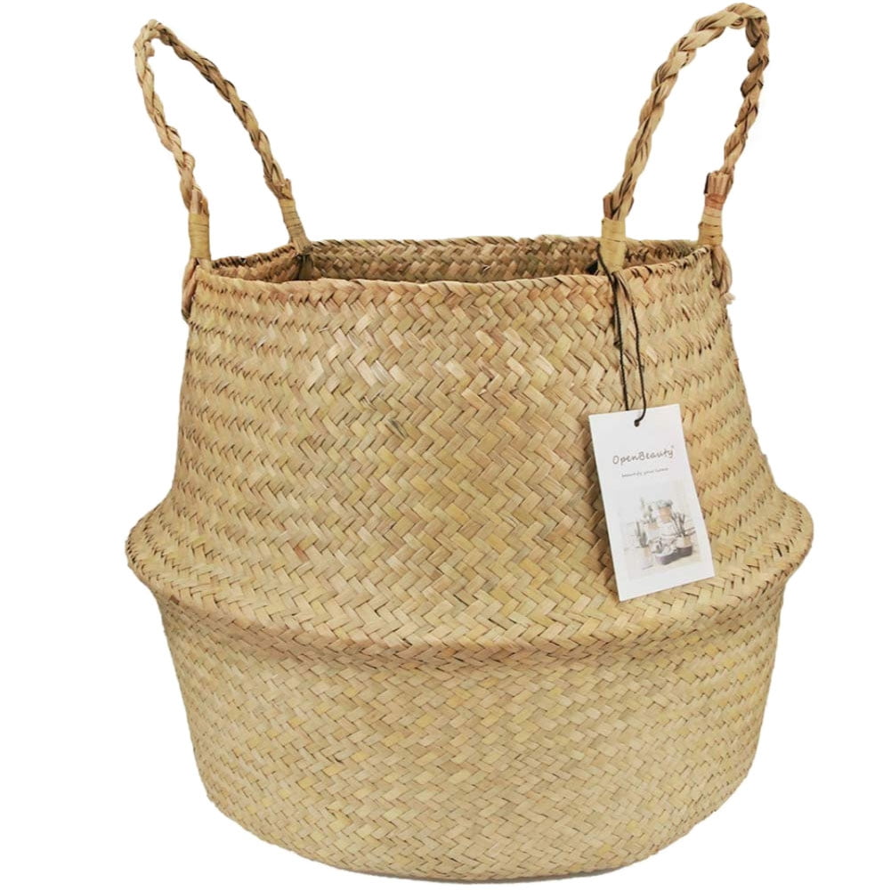 Balieda Foldable Basket with Handle Woven Baskets for Plant & Picnic ...