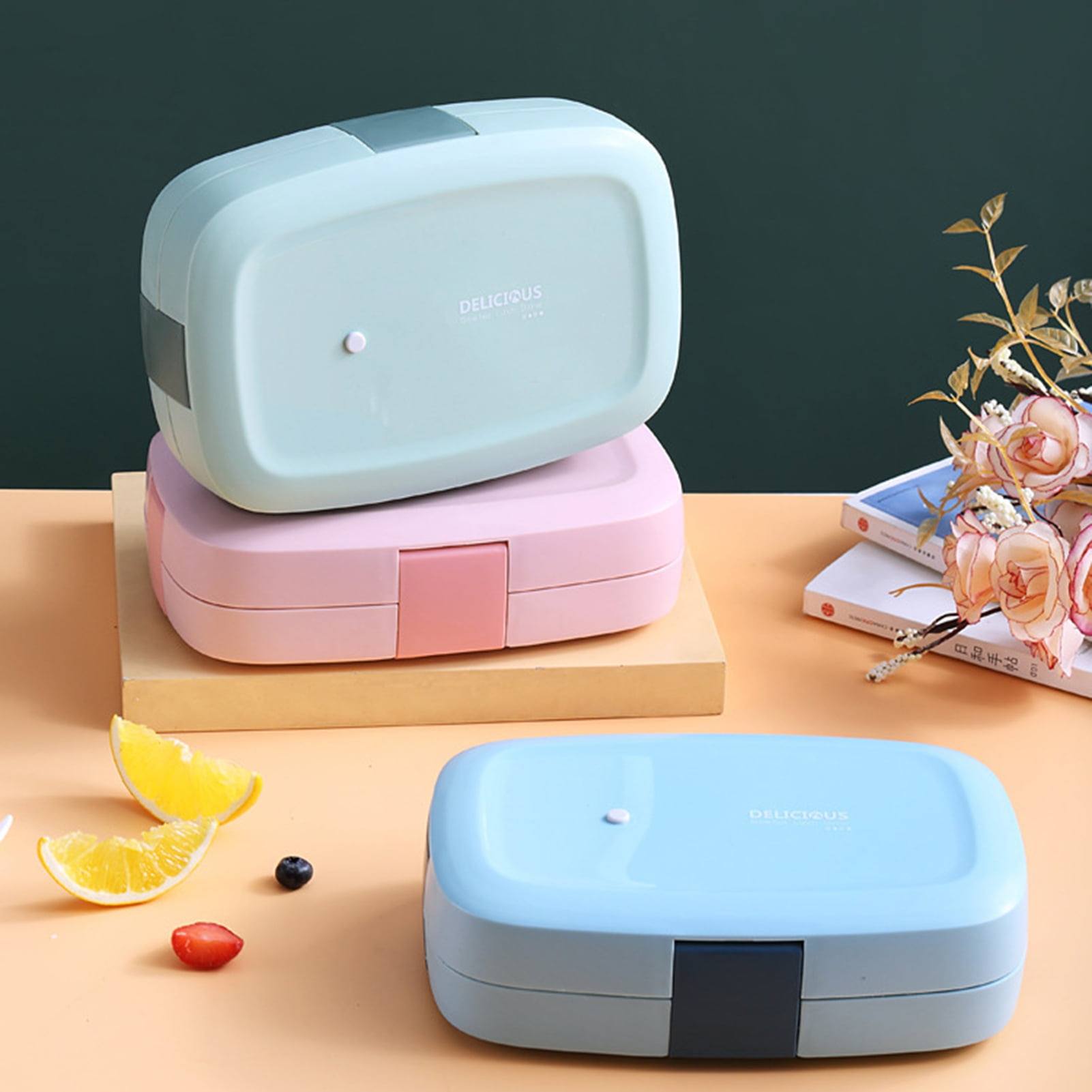 Balieda Lunch Box, Bento Box Japanese Style Leak-proof Lunch Containers ...