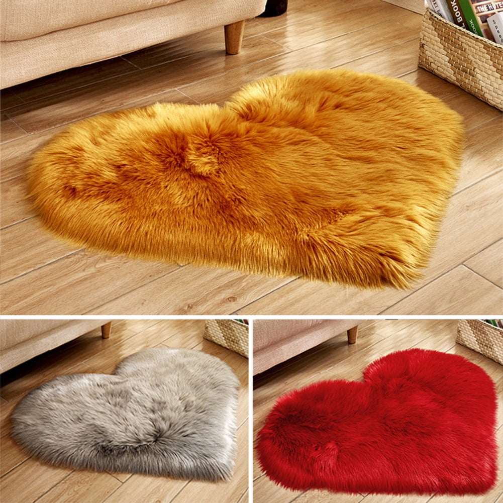 Balieda Pink Shag Rugs Soft Plush Fluffy Rugs Heart Rugs Anti-Slip ...