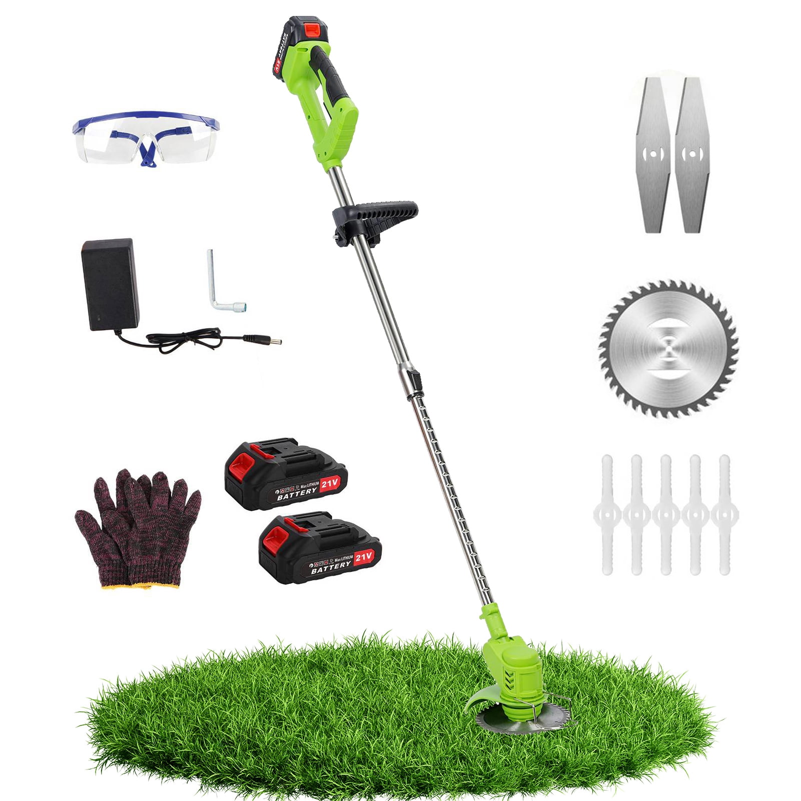 Balieda Weed Wacker Cordless, Electric Lawn Mower Weed Trimmer ...
