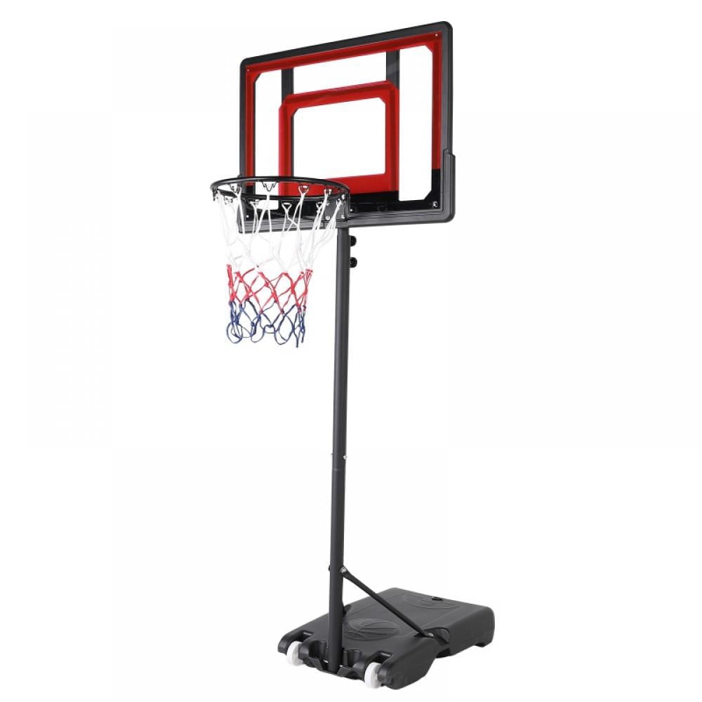 Balight 1269 Pro Court Portable Basketball Hoop Goal Basketball System Basketball Equipment Height Adjustable 5.4ft 6.8ft with 33 In Shatterproof