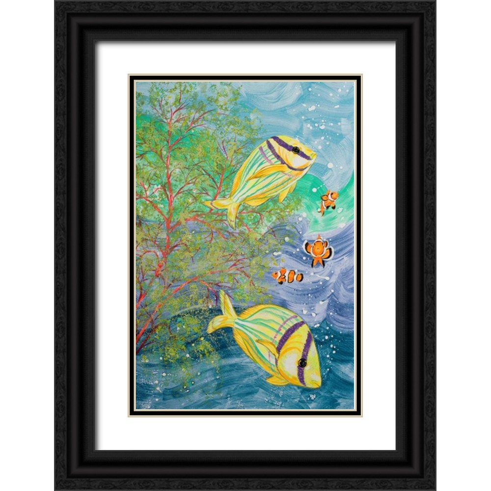 Baliko, Linda 11x14 Black Ornate Wood Framed with Double Matting Museum ...