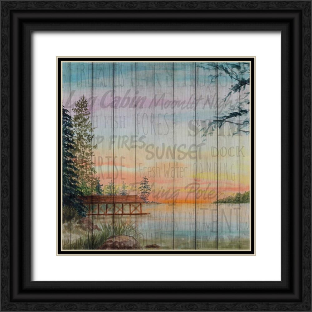 Baliko, Linda 12x12 Black Ornate Wood Framed with Double Matting Museum ...