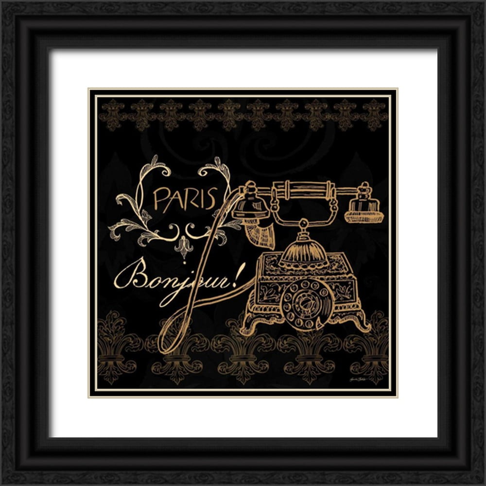 Baliko, Linda 20x20 Black Ornate Wood Framed with Double Matting Museum ...