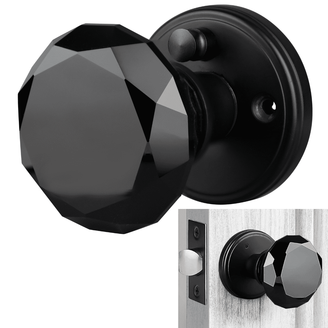 Balin Designs Crystal Doorknobs (Matte Black) - Decorative Hardware ...