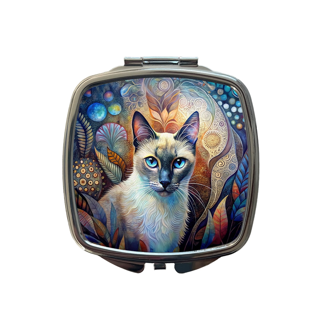 Balinese Cat Abstract Art Travel Makeup Handbag Purse Small Pocket ...