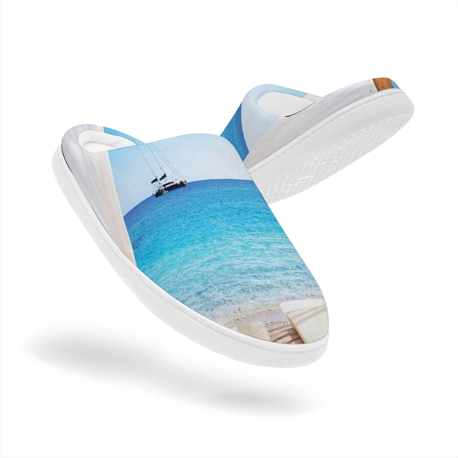 Balinese Theme,Womens Cozy flannel Slippers Soft Slip on,Beach Balinese ...