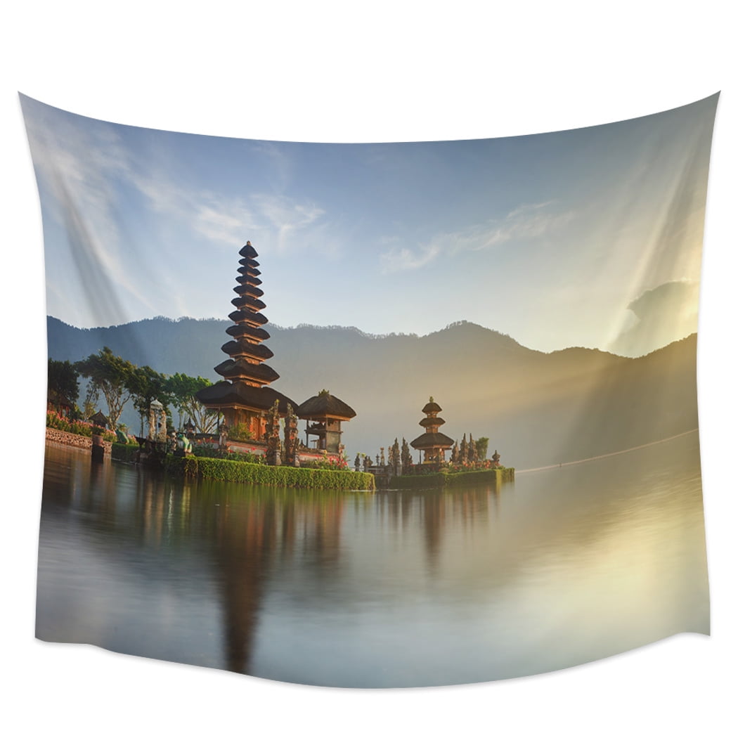 Balinese rative Terrace Rice Field Palm Tree Traditional Farmhouse ...