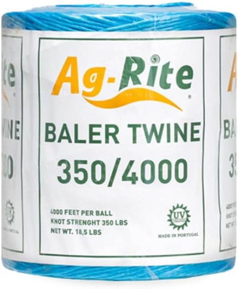 Baling Twine, Poly Propylene 350 Pound Knot Strength and 4,000 Foot ...