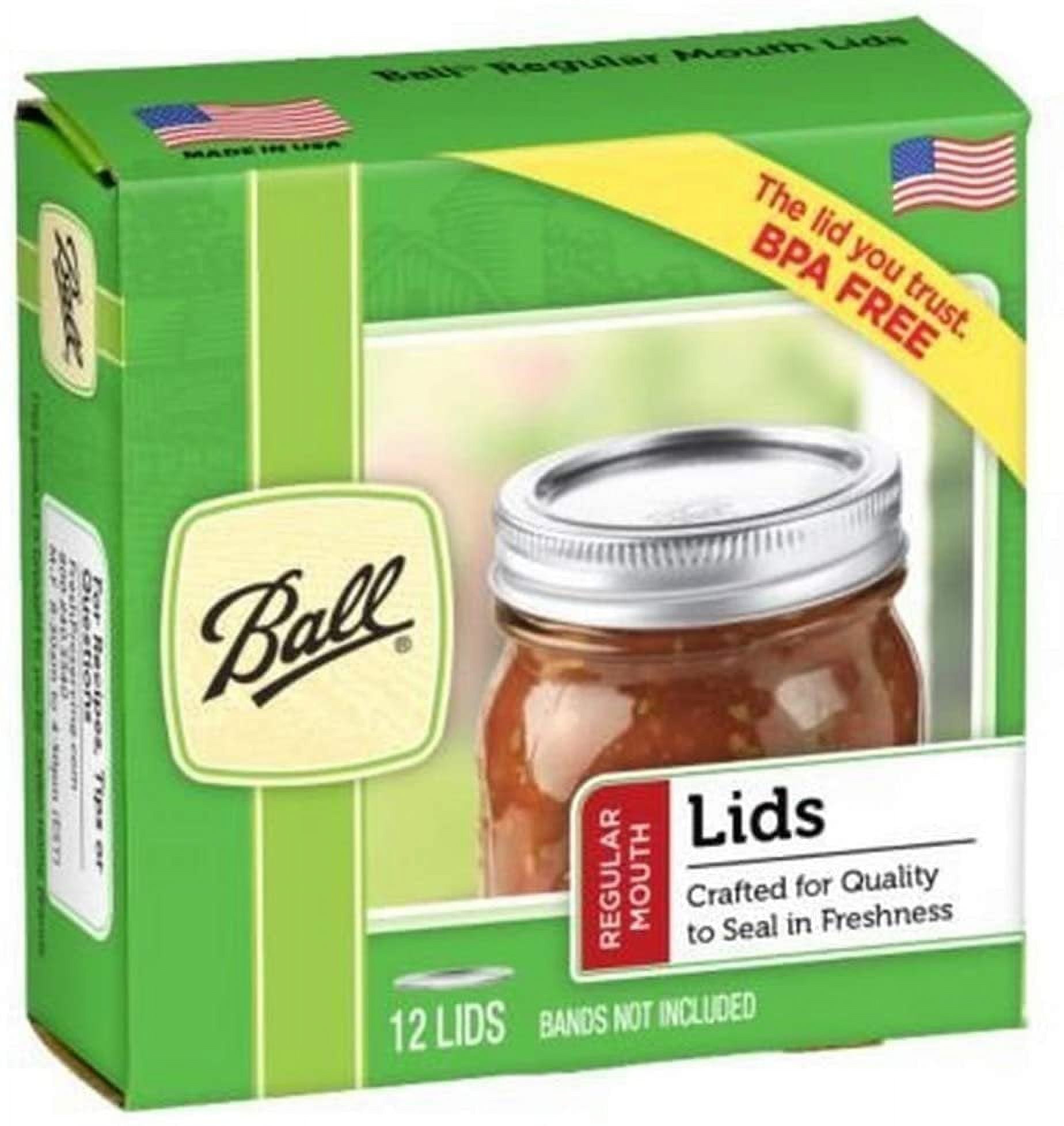 Ball 1440031050 1440032000 Canning Jar Lid, 2.4 oz Capacity, Steel ...