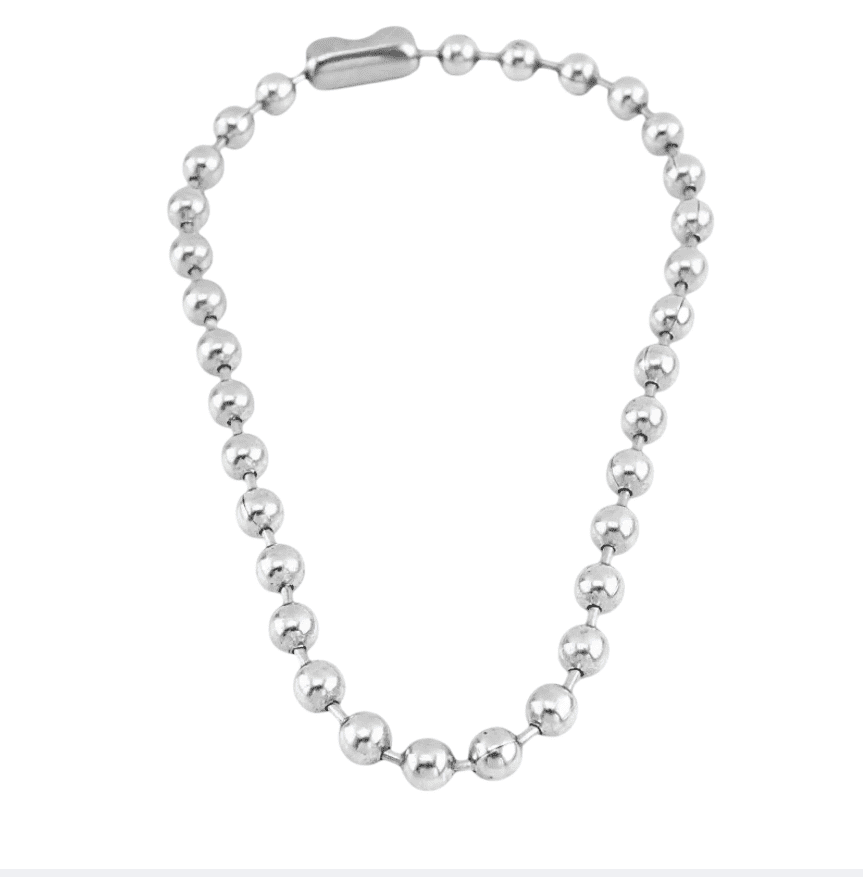 Ball Bead Chain Necklace, Minimalist Hip Hop Jewelry for Women and Men ...